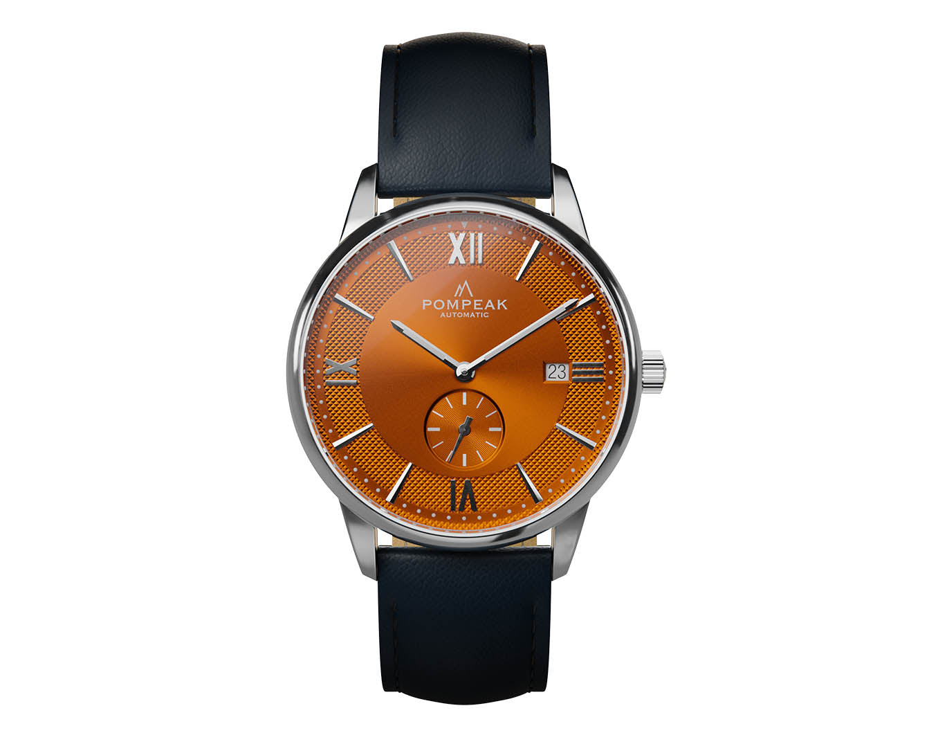 Orange Crush | Pompeak Mallory | Swiss Powered Automatic Dress Watch ...